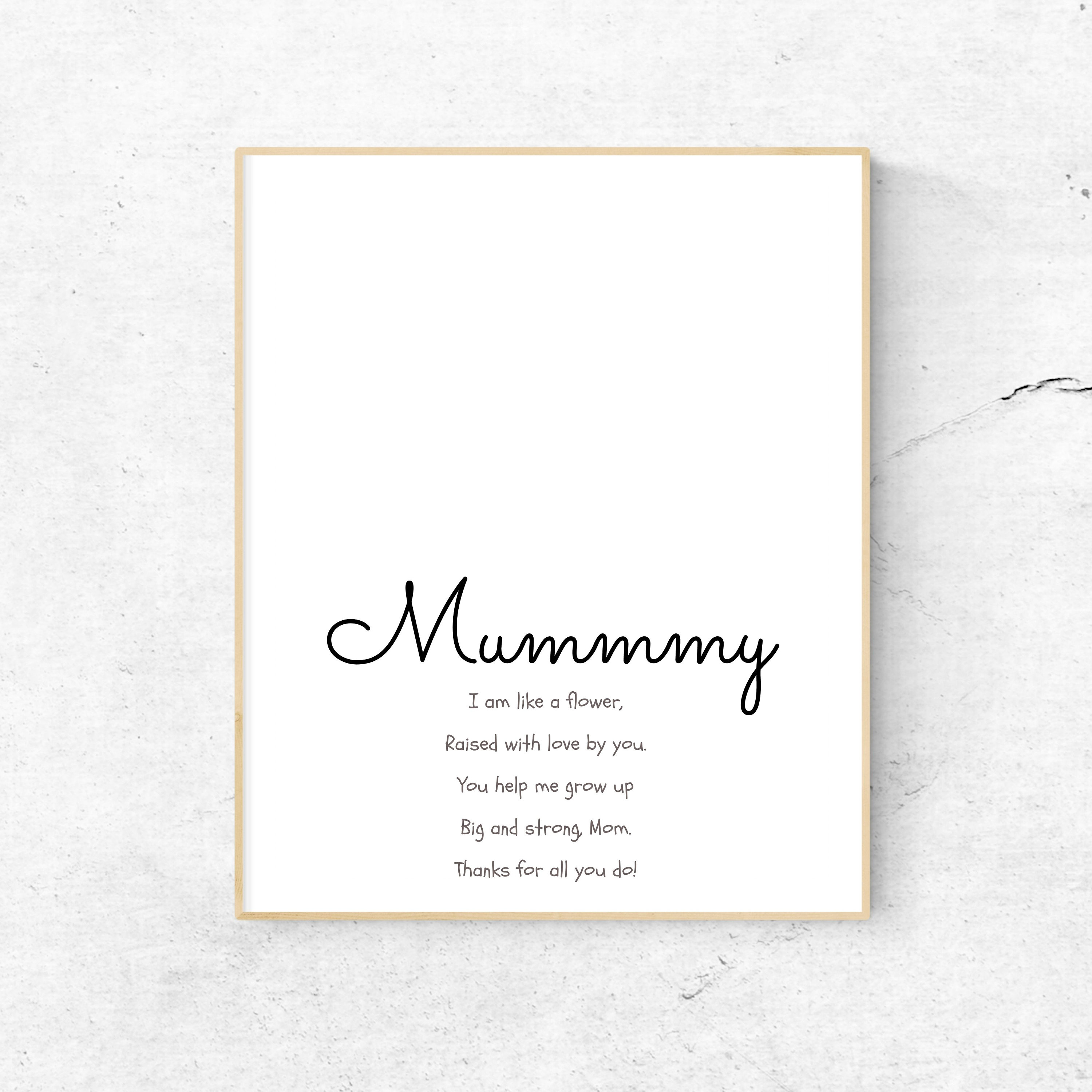 Mummy Handprint Poem, Baby Handprint Craft, Hand Art Craft, Mother's ...