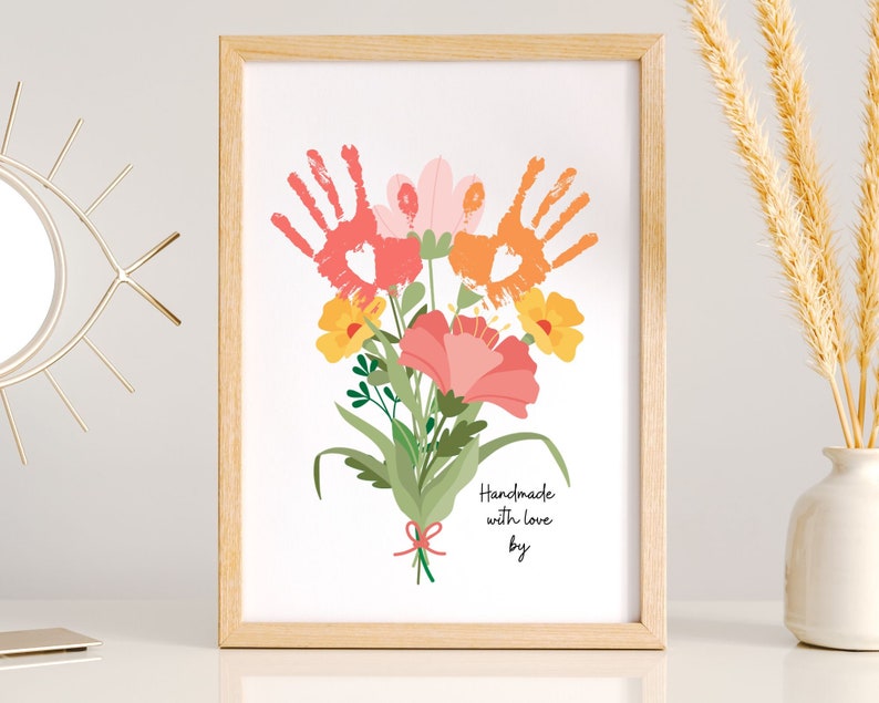 Flower Handprint Mothers Day Baby Handprint Craft Hand Art - Etsy