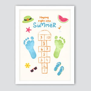 Hopscotch/children Playground Footprint Craft Bundle, Printable Summer ...