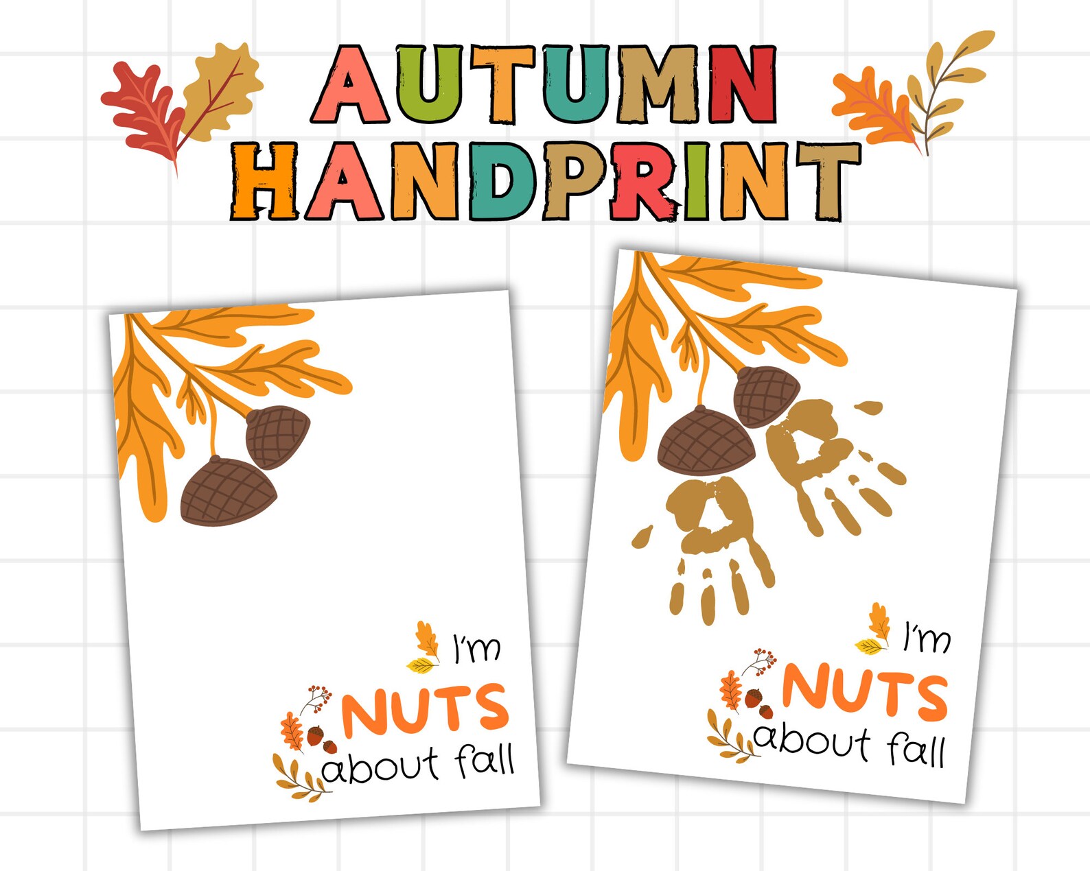 I'm Nuts About Fall Handprint, Fall Handprint Craft, Thanksgiving ...