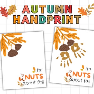 I'm Nuts About Fall Handprint, Fall Handprint Craft, Thanksgiving ...