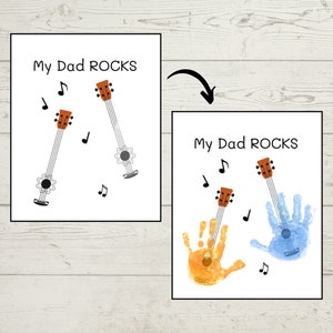 Father's Day Handprint/footprint Mega Bundle, Happy Father's Day Craft ...