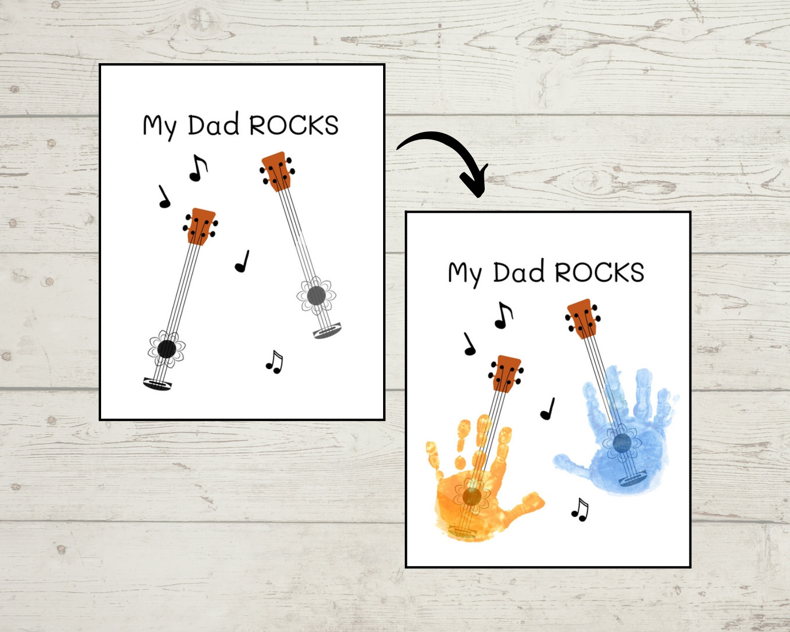 Father's Day Handprint/footprint Mega Bundle, Happy Father's Day Craft ...