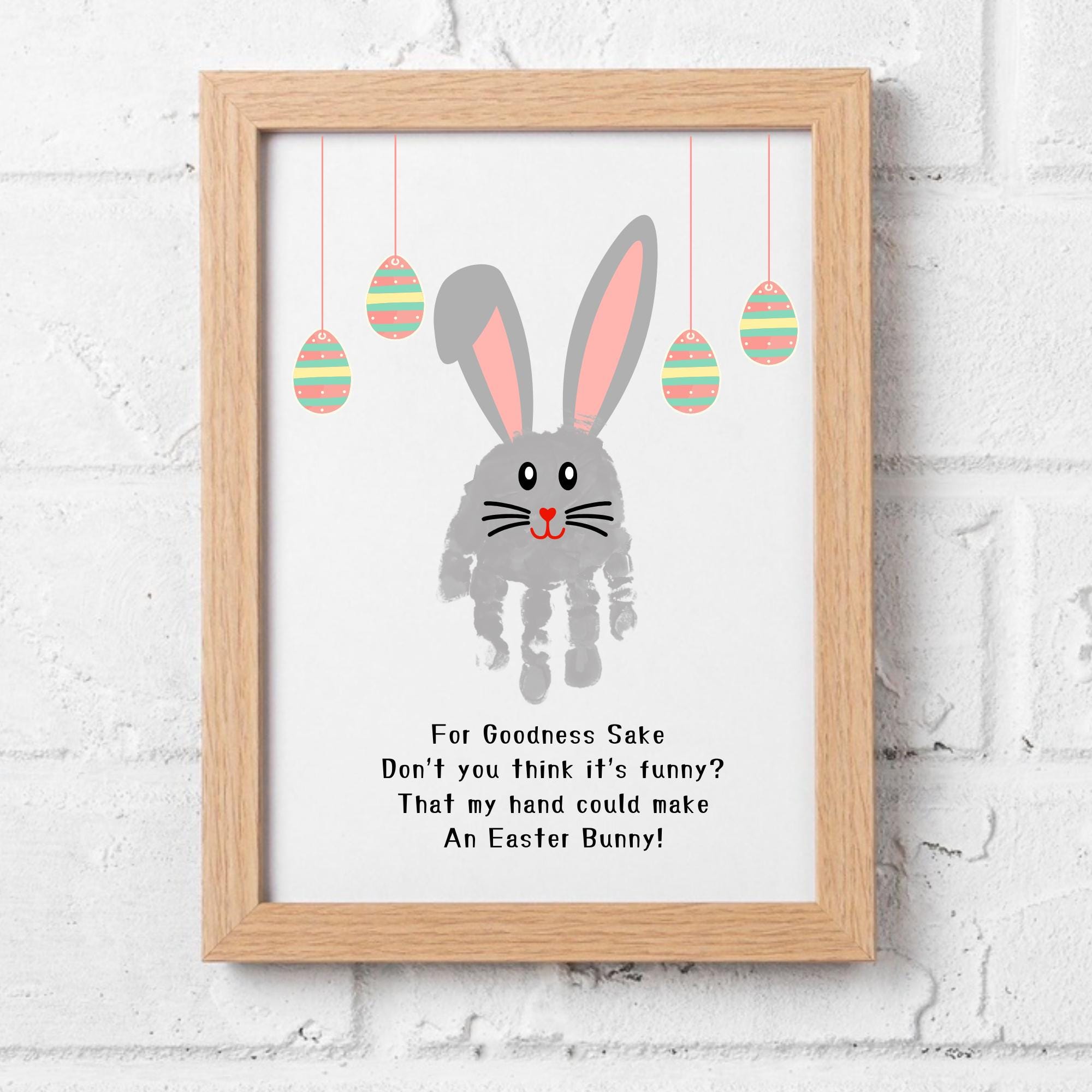 Easter Bunny Poem Handprint Craft, Easter Handprint, Bunny Easter ...