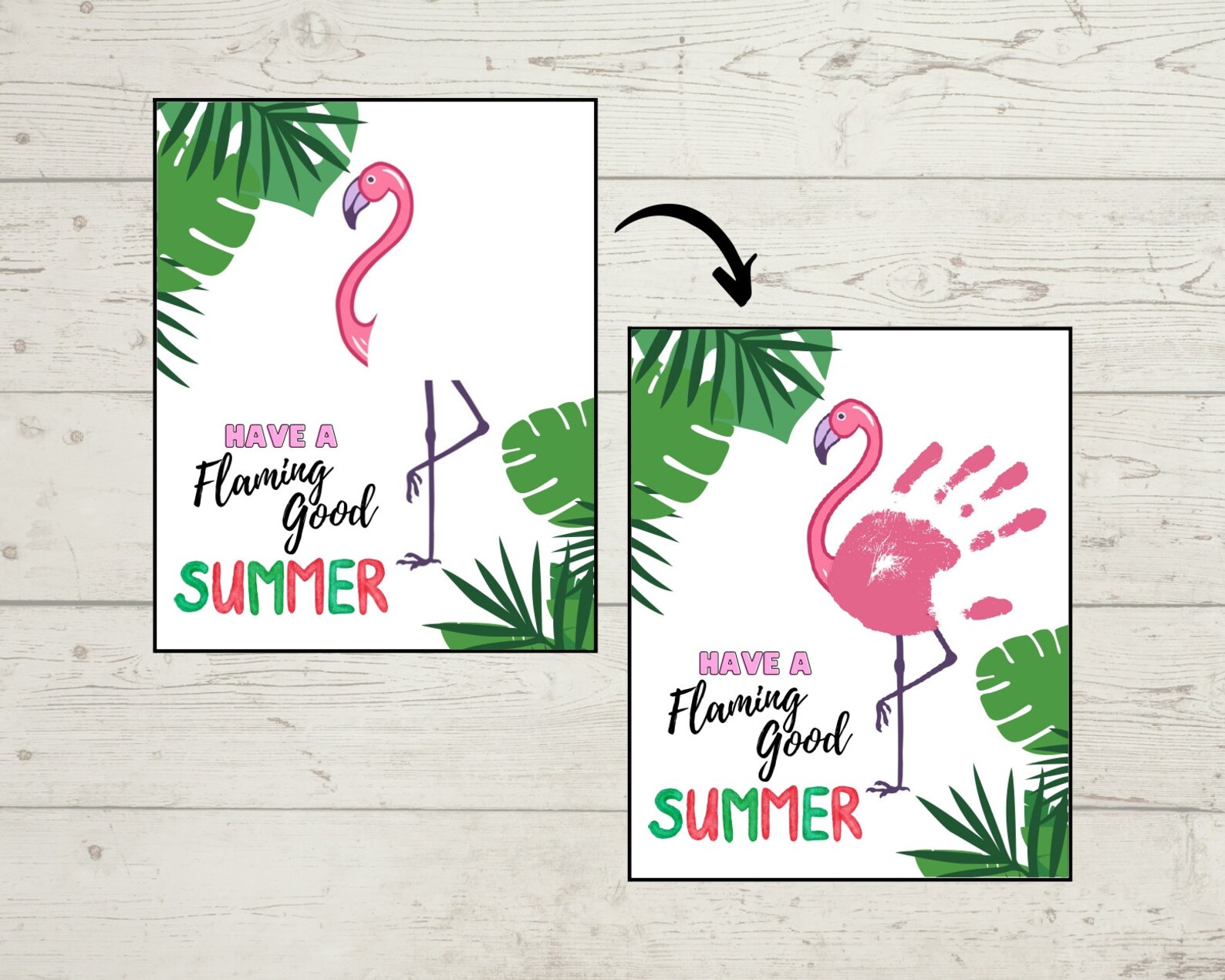 Summer Handprint Footprint Craft Bundle, Summer Camp Activity, Summer ...
