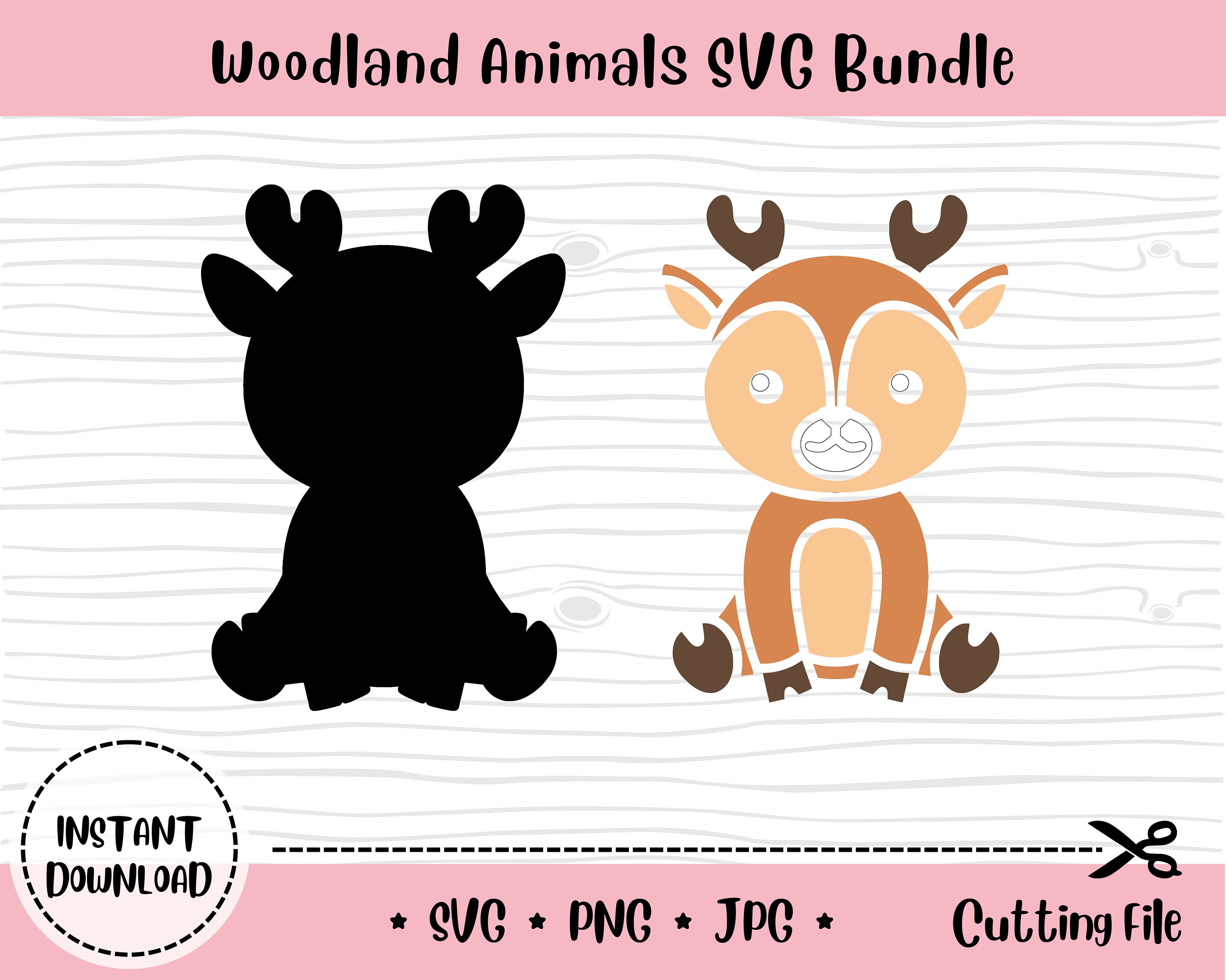 Woodland Animals SVG Animals Svg Bundle Forest Fox Bunny - Etsy