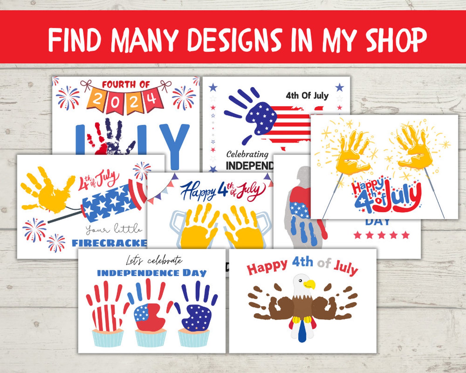 Independence Day Handprint Craft, 4th of July Activities, Handprint ...