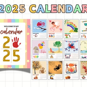 2025 DIY Handprint Calendar, Calendar Craft, Kids Activities Craft ...