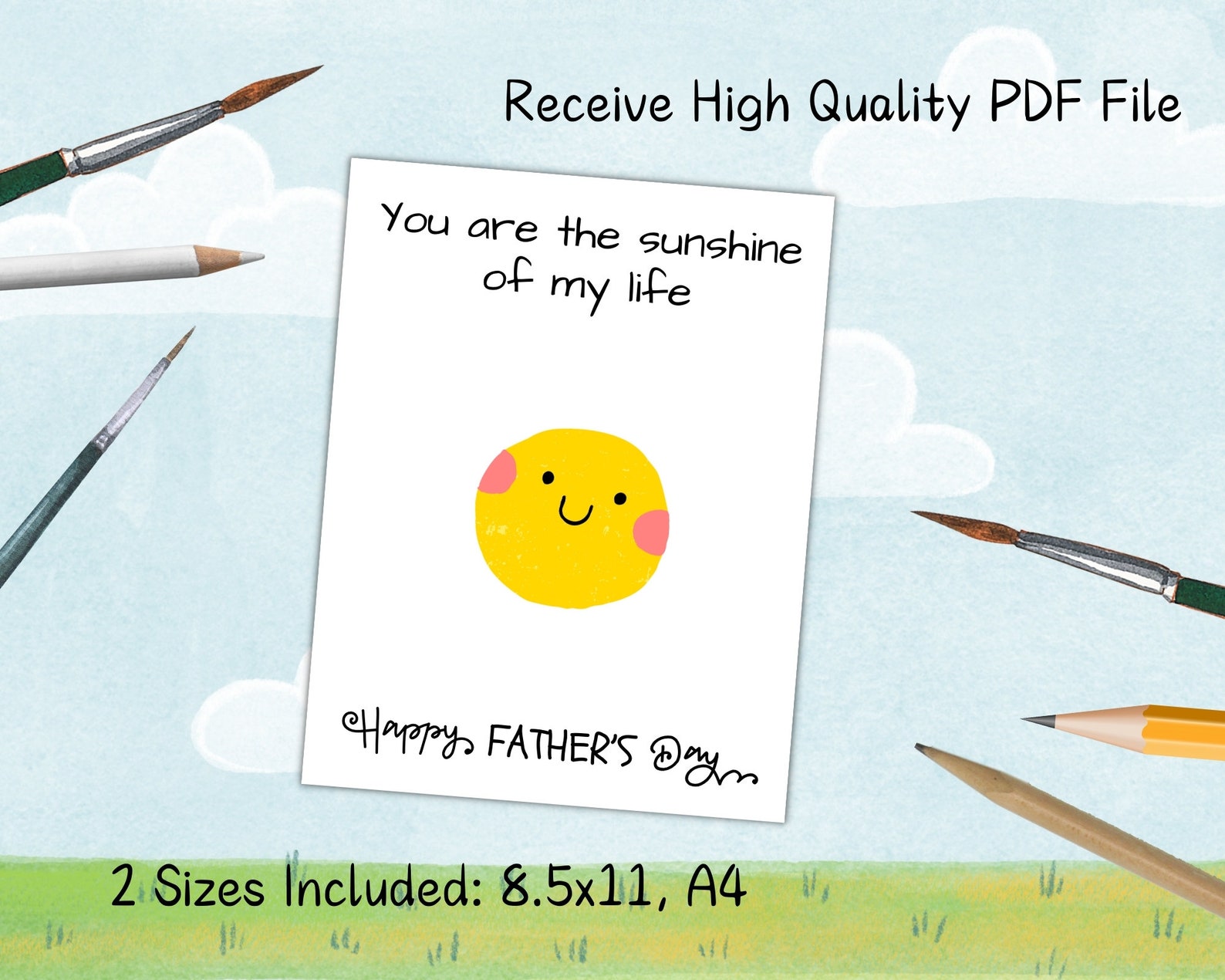 You Are the Sunshine of My Life, Father's Day Handprint Craft, Happy ...