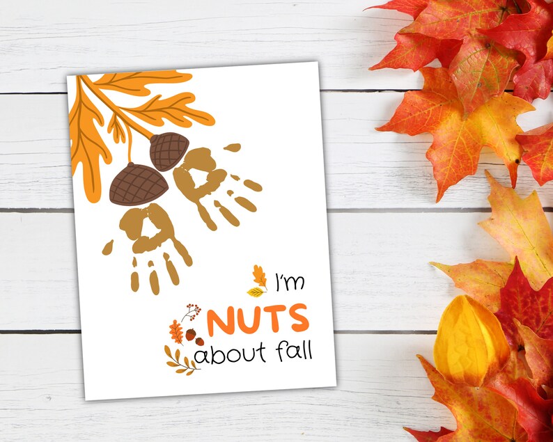 I'm Nuts About Fall Handprint, Fall Handprint Craft, Thanksgiving ...