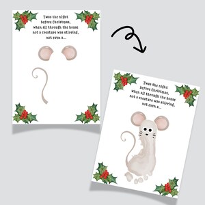 Mouse Christmas and Poem Footprint, Baby Kids Toddler Footprint, Winter ...