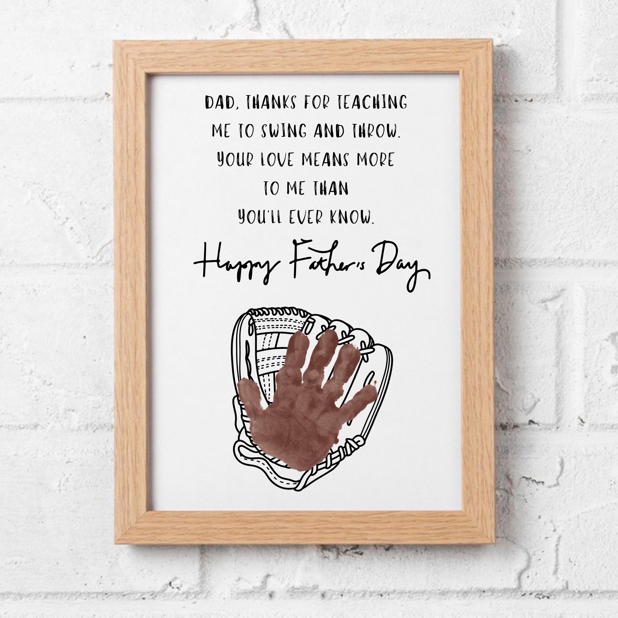 Fathers Day Poem Handprint Craft, Handprint Craft With Dad, Happy ...