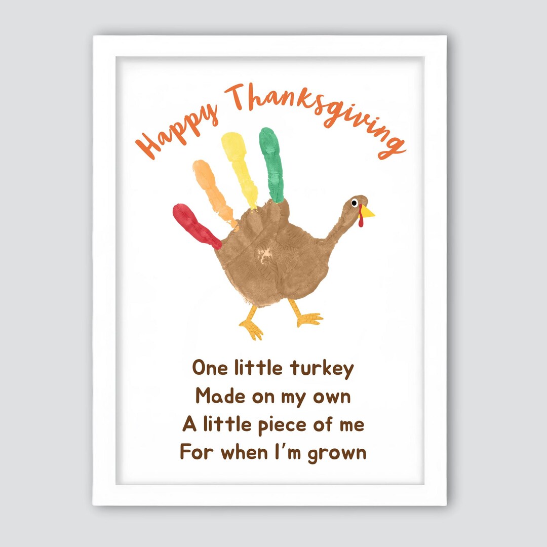 Happy Thanksgiving Turkey Handprint Craft for Autumn, Turkey ...