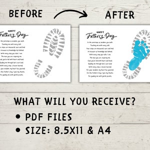 Happy Fathers Day Footprint, Father's Day Footprint Craft, Happy ...