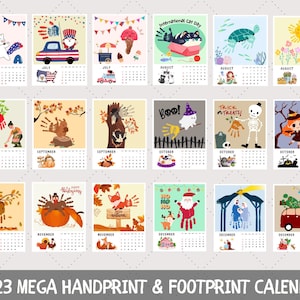 2023 Handprint/footprint Bundle, 2023 Mega Handprint/footprint Calendar ...