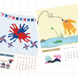 2025 DIY Handprint Calendar, Calendar Craft, Kids Activities Craft ...
