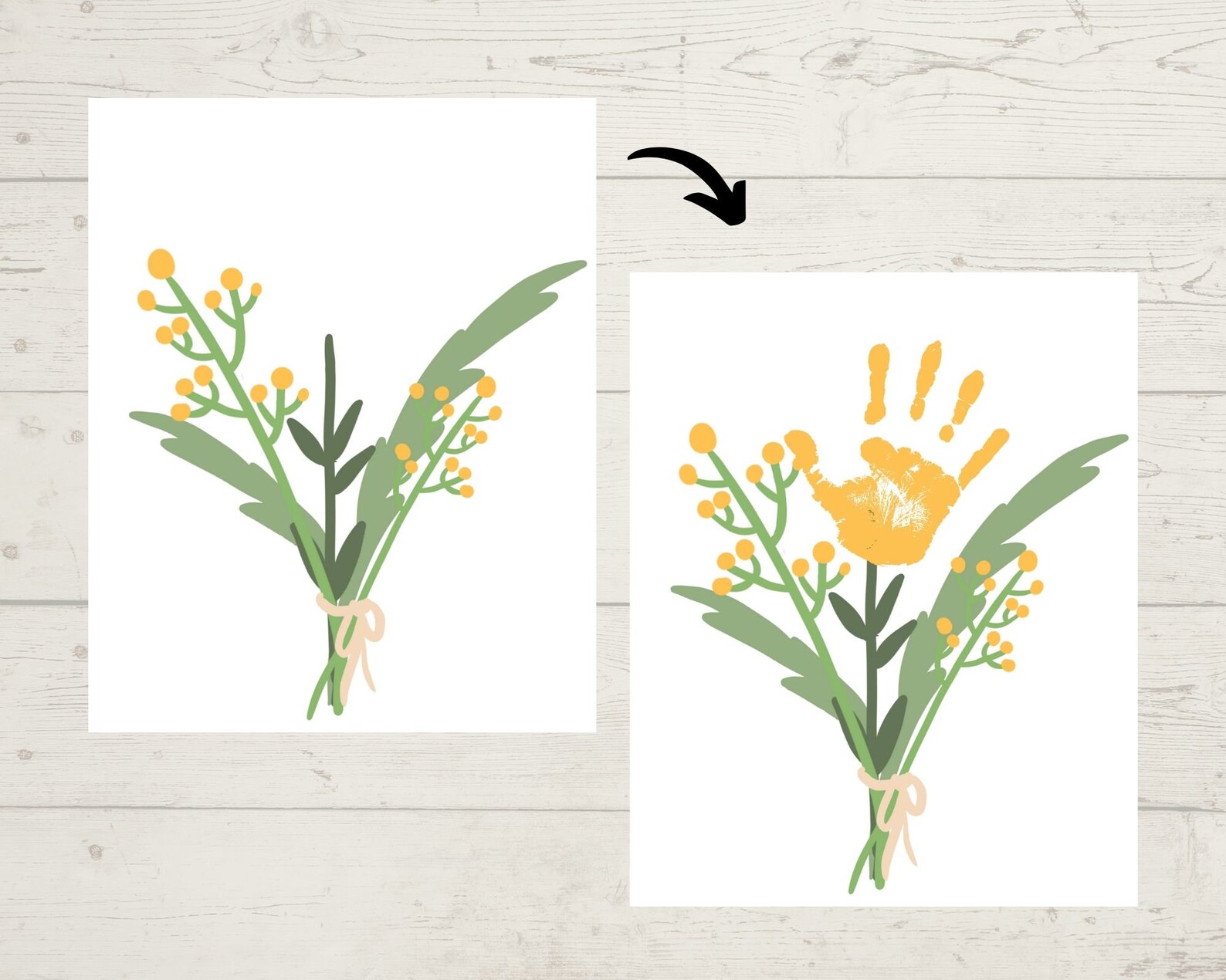 Printable Flower Handprint Craft Bundle, Handprint Craft for Mom ...