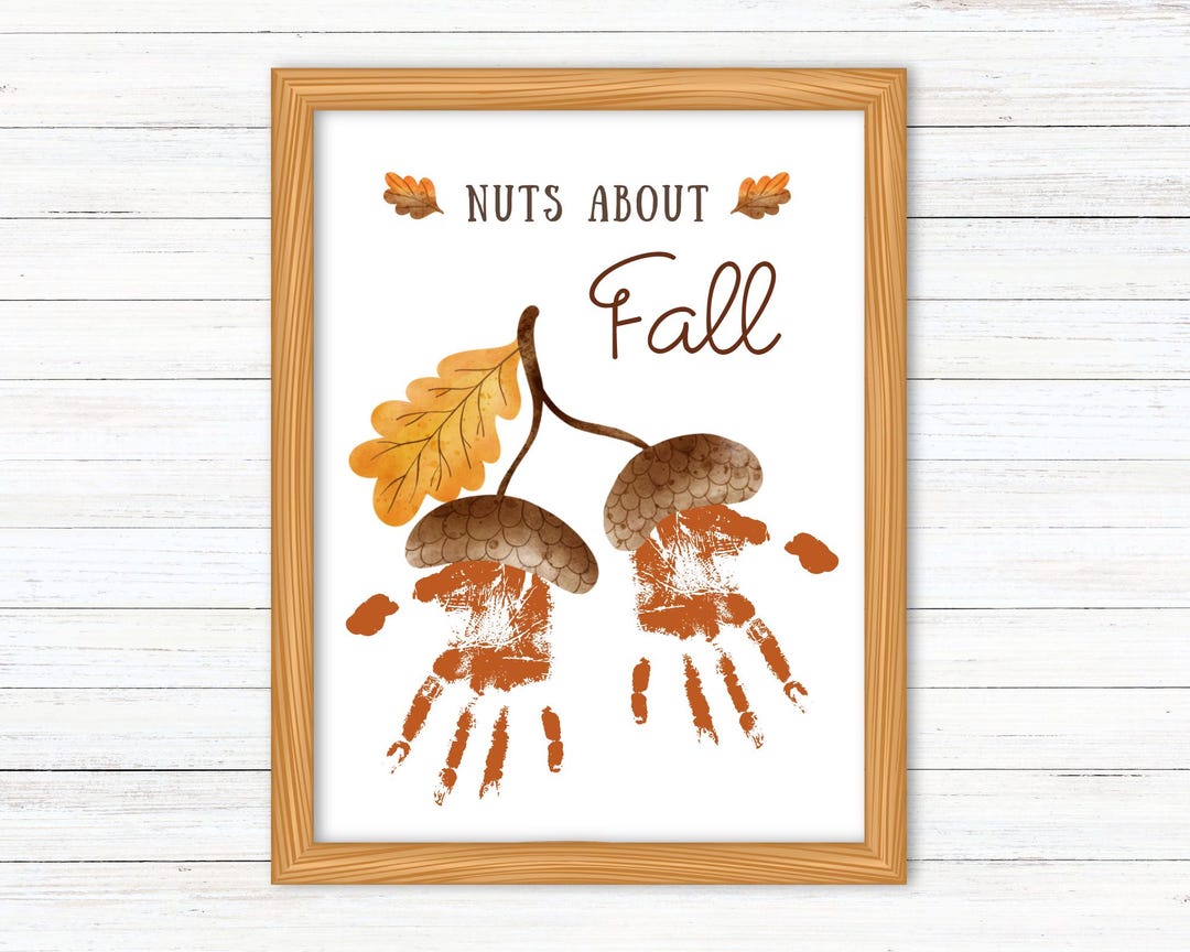 Nuts About Fall, Fall Season, Rainy Day Handprint Craft, Fall Season ...