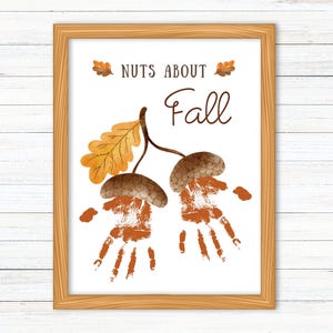 Nuts About Fall, Fall Season, Rainy Day Handprint Craft, Fall Season ...
