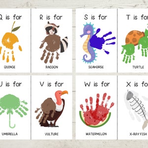 26 Letters Craft, Alphabet Craft, Preschool Activity, DIY Handprint Art ...