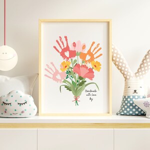 Bunch of Flowers Handprint, Mothers Day Handprint Craft, Hand Art Craft ...