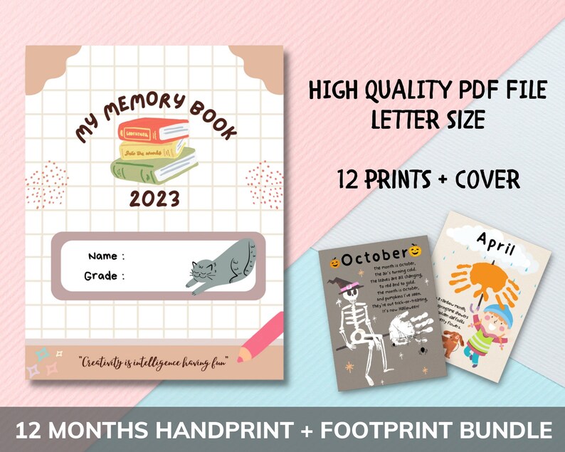 Memory Handprint/footprint Book With Poems - Etsy