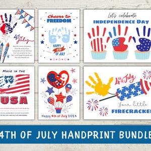 Happy 4th of July Bundle Handprint, 4th of July Activities, Handprint ...