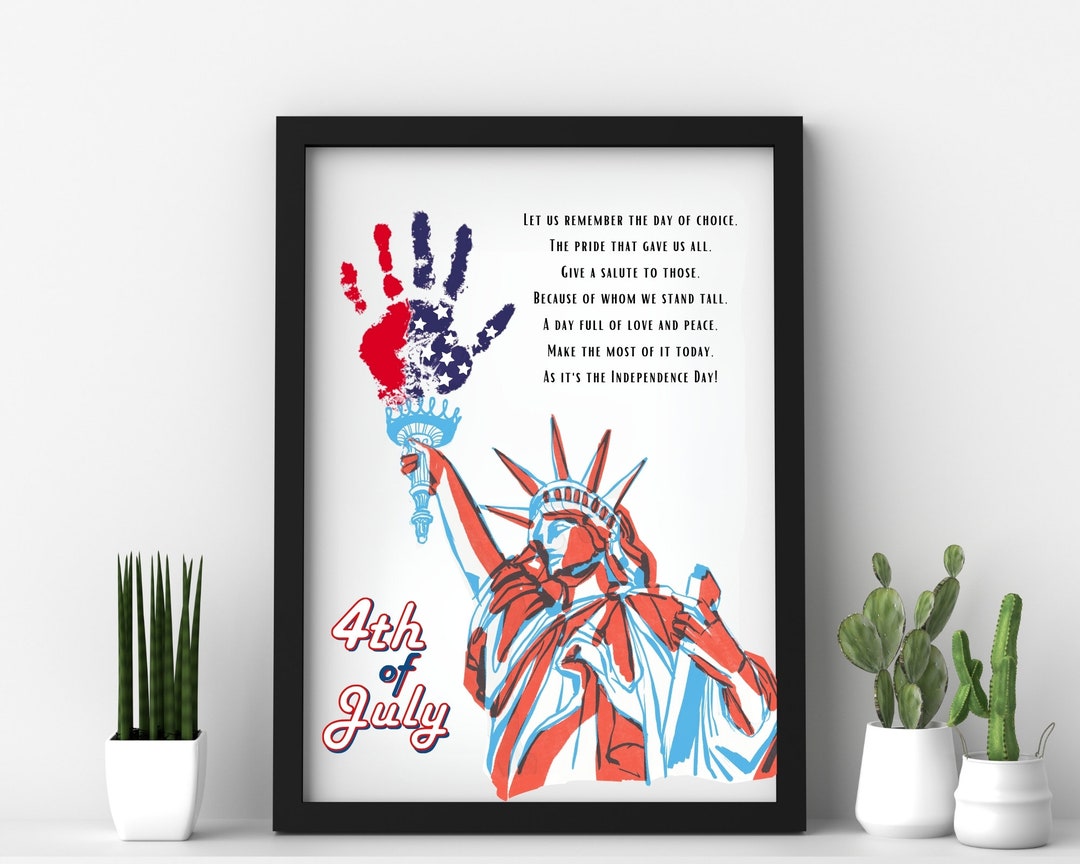 4th of July Poem Handprint, Flag Poem, 4th of July Independence Day ...