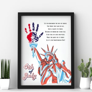 4th of July Poem Handprint, Flag Poem, 4th of July Independence Day ...