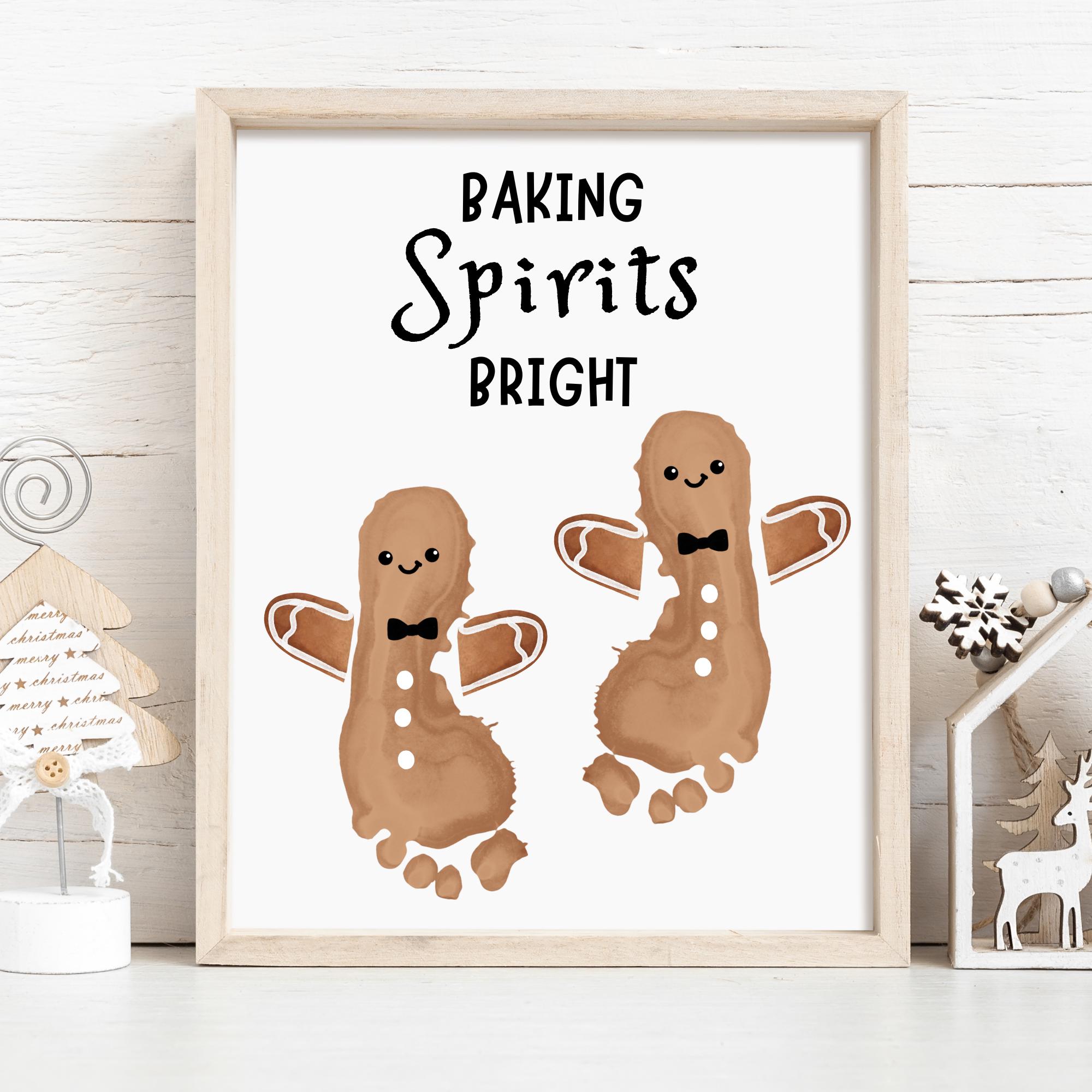 Baking Spirits Bright Gingerbread Christmas Footprint, Baby Kids ...