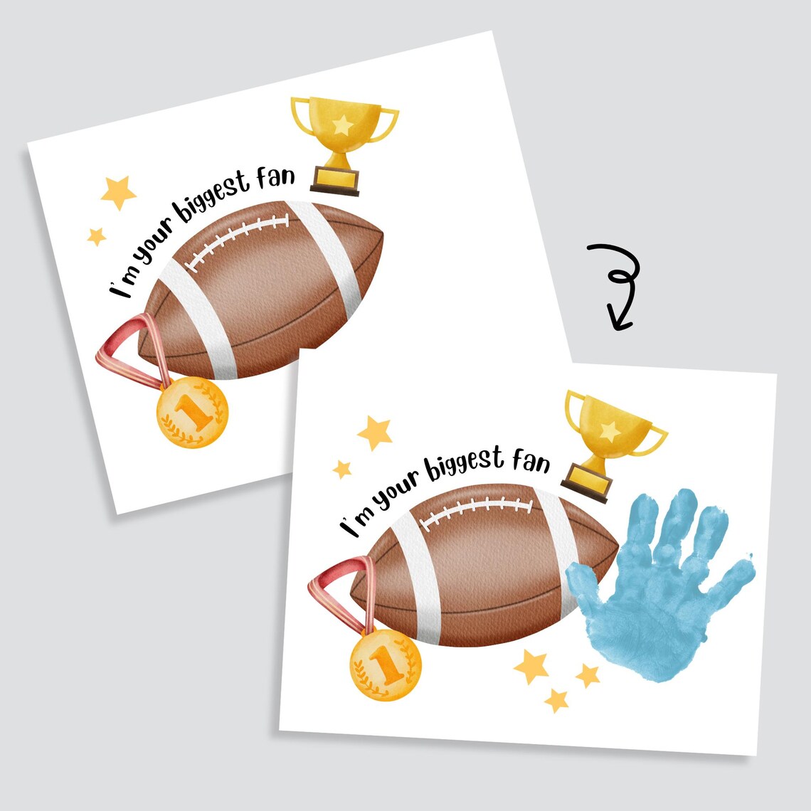 I’m Your Biggest Fan Handprint Craft, Happy Fathers Day Handprint Art ...