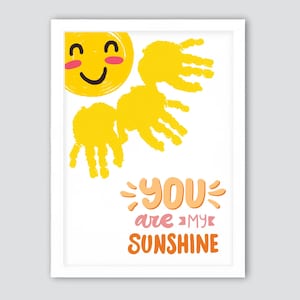 You Are My Sunshine Handprint Craft, Summer Sunshine Handprint ...