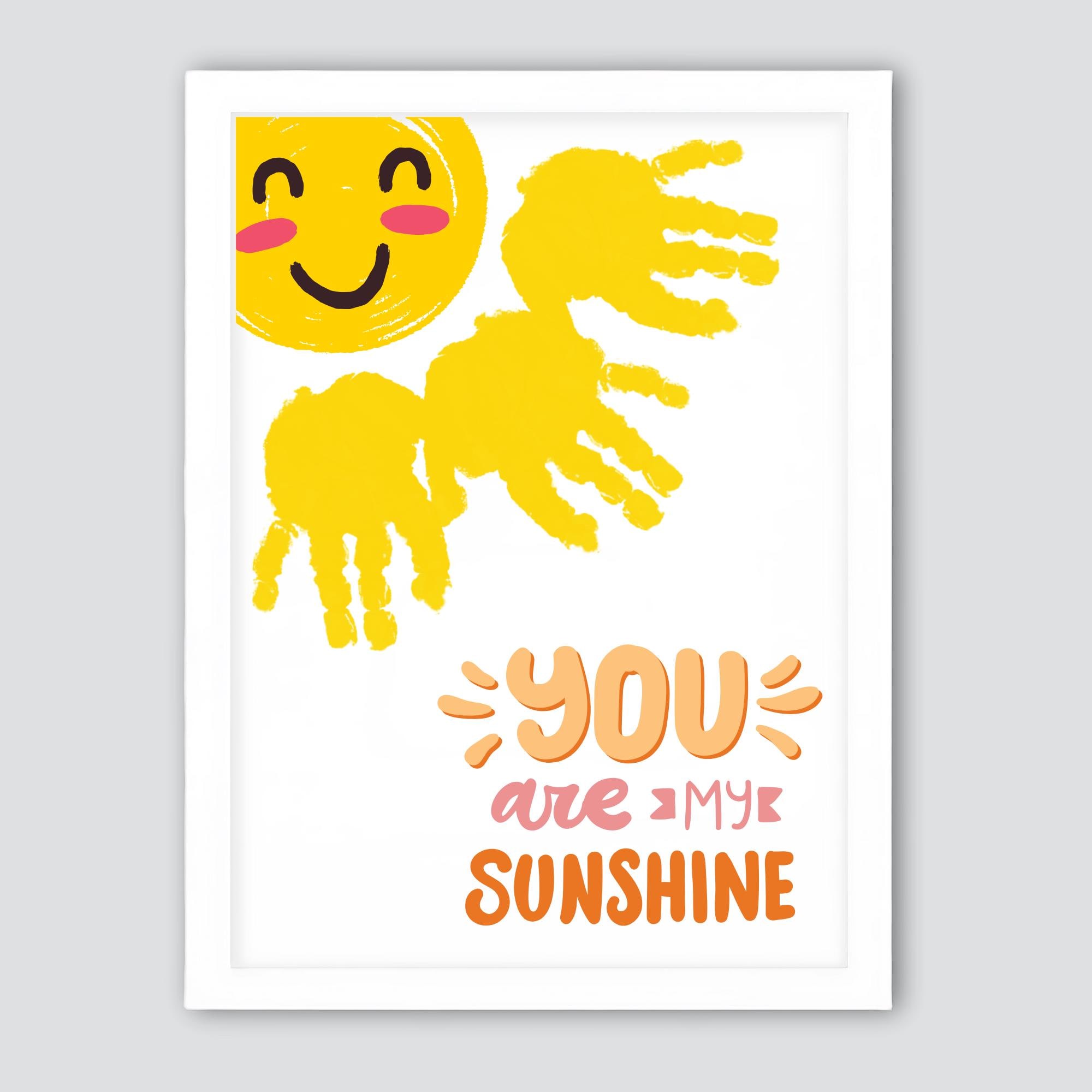 You Are My Sunshine Handprint Craft, Summer Sunshine Handprint ...