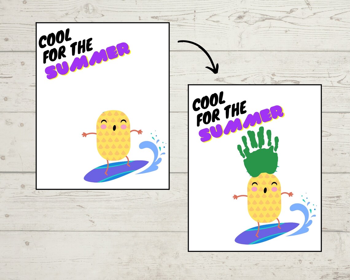 Bundle Summer Handprint Art Summer Printable Craft for Kid - Etsy