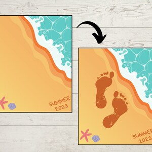 Summer Handprint Footprint Craft Bundle, Summer Camp Activity, Summer ...
