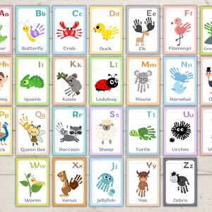 Alphabet Craft, Alphabet Recognition, Preschool Activity, DIY Handprint ...