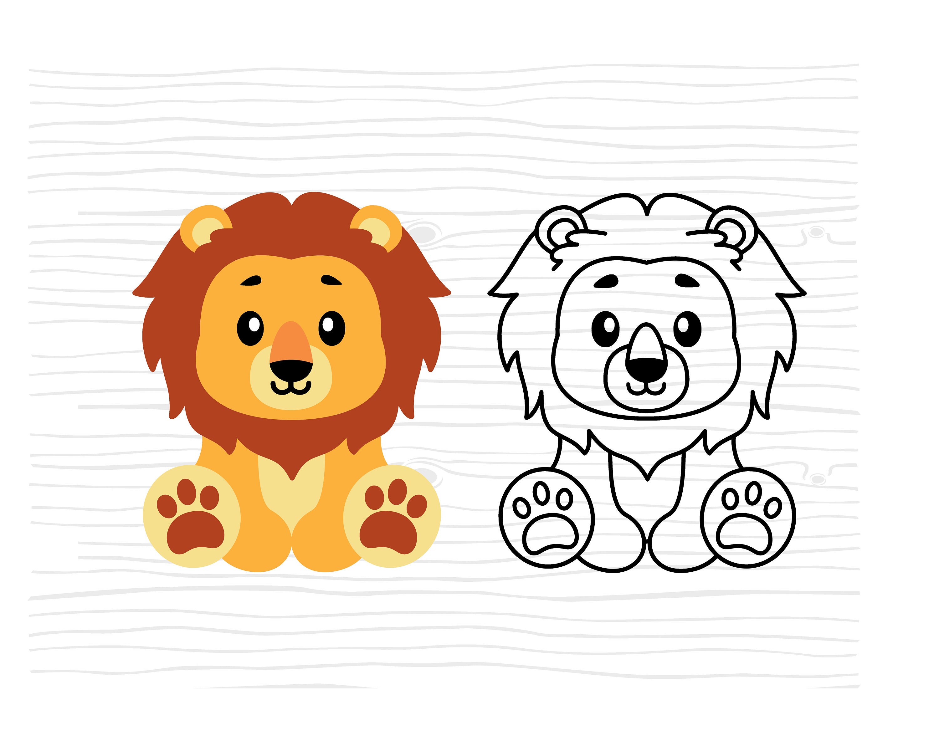 Lion SVG, Cute Lion SVG, Cut File Baby, Animal SVG, Woodland Animal ...