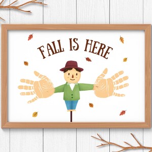 Scarecrow Handprint, Fall Season, Rainy Day Handprint Craft, Fall ...