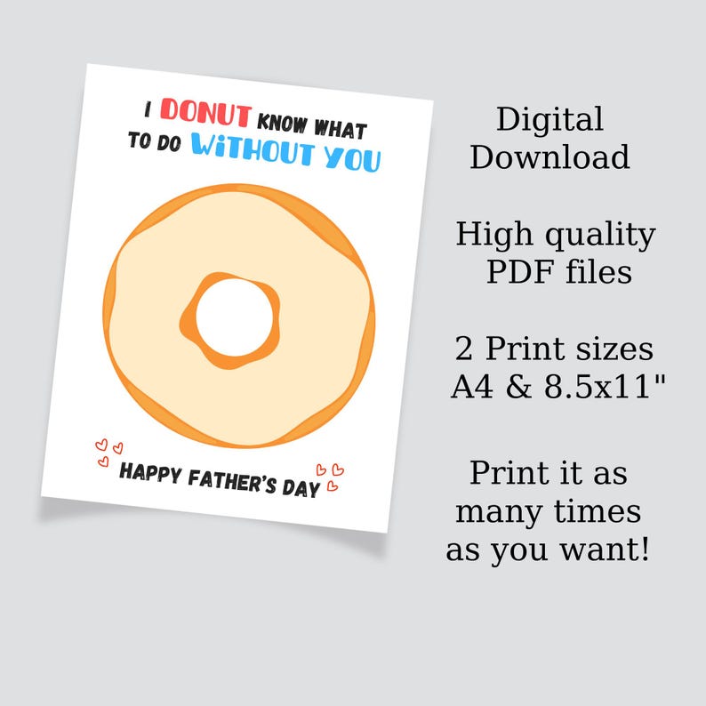 I DONUT Know What to Do Without You Fingerprint Craft, Happy Fathers ...