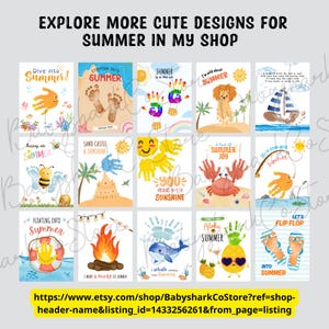 Let's Flip Flop Into Summer Footprint Craft Bundle, Printable Summer ...