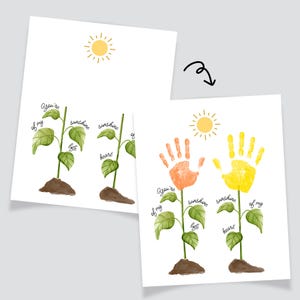 Mothers Day Sunflower Handprint, You're Sunshine of My Life Sunshine of ...
