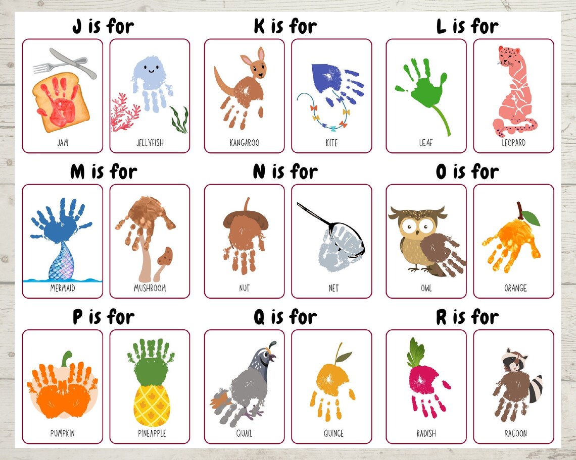 Alphabet Craft, Alphabet Recognition, Preschool Activity, DIY Handprint ...