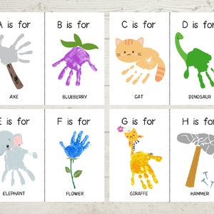 26 Letters Craft, Alphabet Craft, Preschool Activity, DIY Handprint Art ...