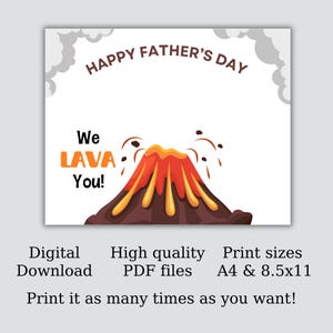 We Lava You Dad Handprint Craft, Game Handprint, Fathers Day Handprint ...