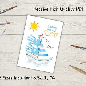 Sailing Into Summer, Summer Printable Craft for Kid, Summer Activity ...