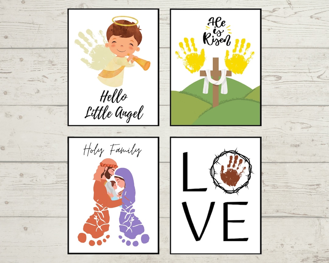Jesus Handprint Art, He is Risen, Printable Craft for Kid, Christian ...