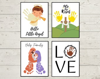 Christian Handprint Art - Etsy