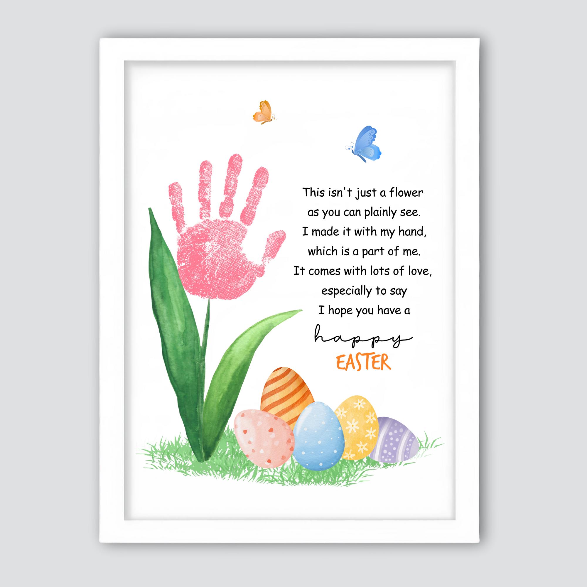 Easter Flower Poem Handprint Craft, Easter Handprint Craft, Baby ...