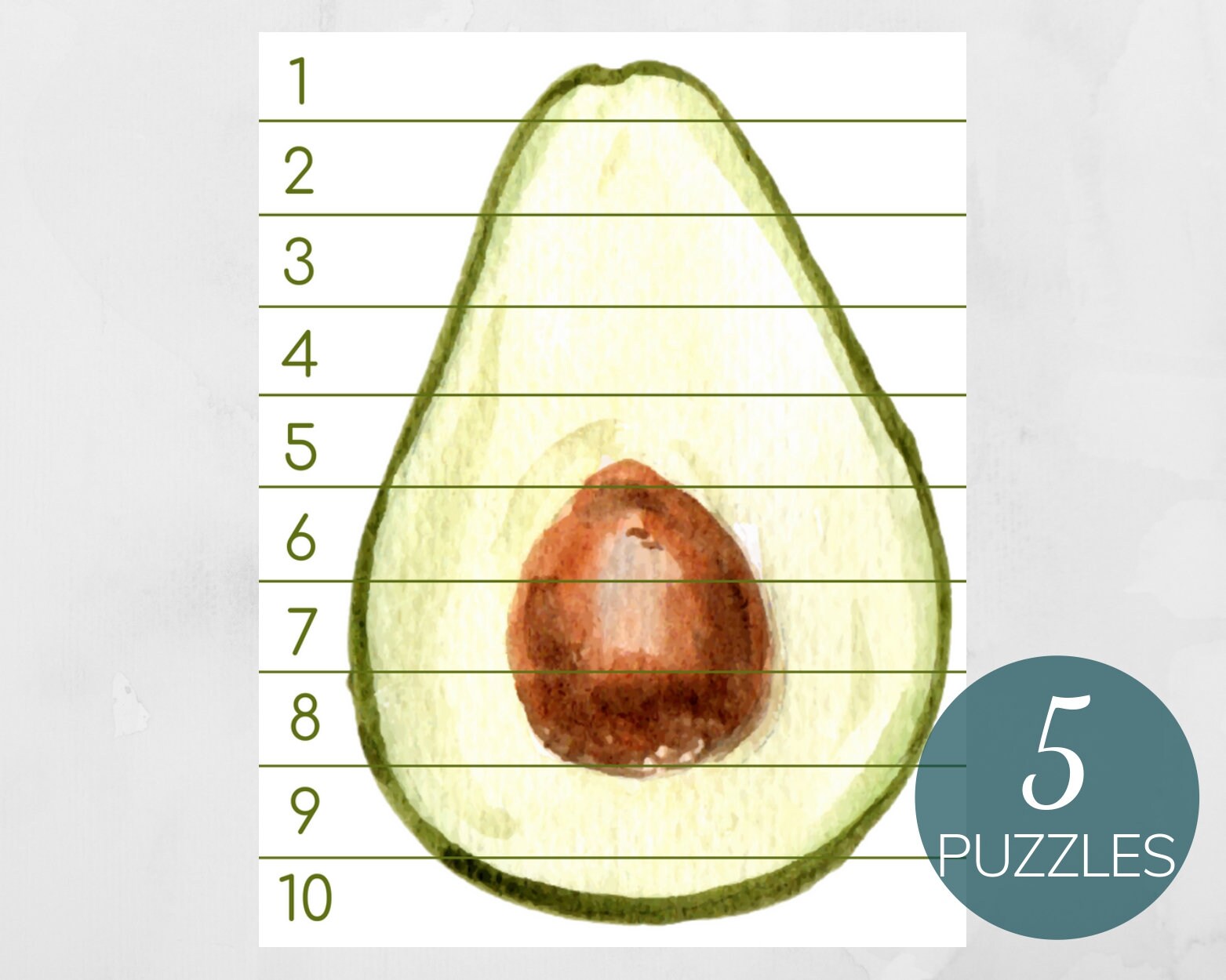 Fruit Printable Number Sequence Puzzle 1-10 Montessori - Etsy