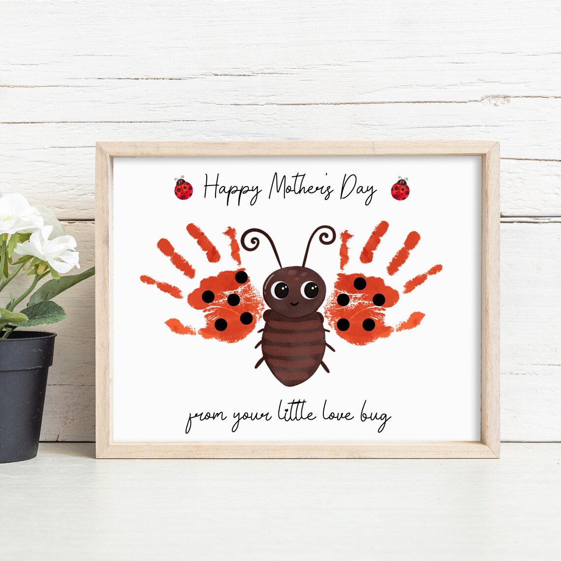 Ladybug Mothers Day Handprint, Happy Mothers Day From Your Little Love ...